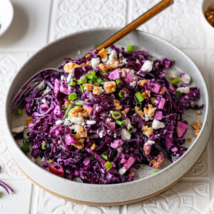 Red Cabbage Salad with Feta Cheese